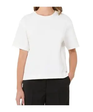 Max Mara Crew-neck T-shirt With Side Slits
