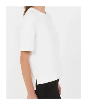Max Mara Crew-neck T-shirt With Side Slits