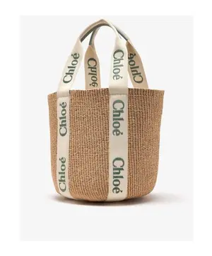 Chloé Woody Large Tote Bag - Beige