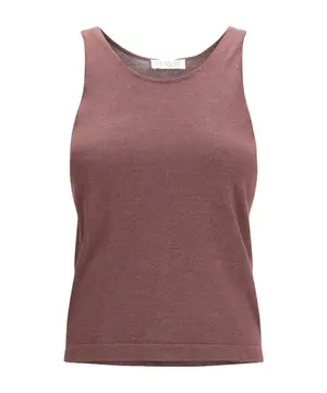 Brunello Cucinelli Scoop Neck Sleeveless Tank Top - Red