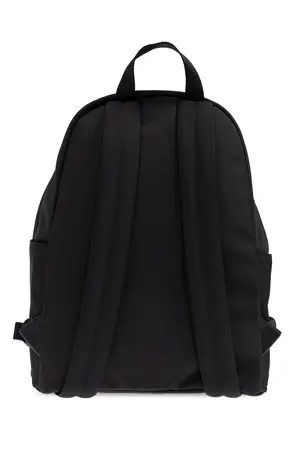 Moncler Logo Patch Zipped Backpack - Black
