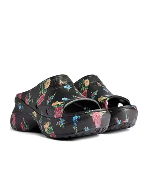 Balenciaga Rose Printed Pool Slides