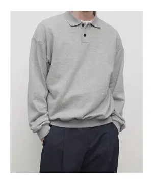 THE ROW Ry Buttoned French-terry Polo Shirt