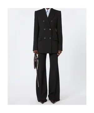 Sportmax Double-breasted Tailored Blazer - Black