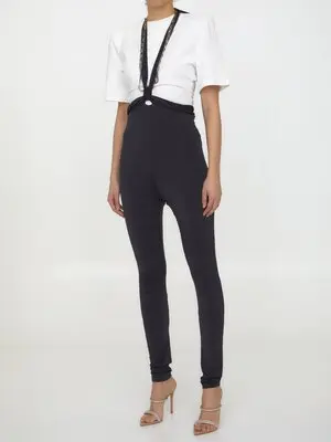 Attico Ruby Cut Out Detailed Halterneck-strap Leggings