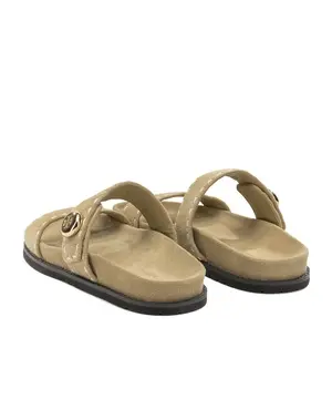 Tory Burch Romy Sport Slide Flat Sandals - Brown