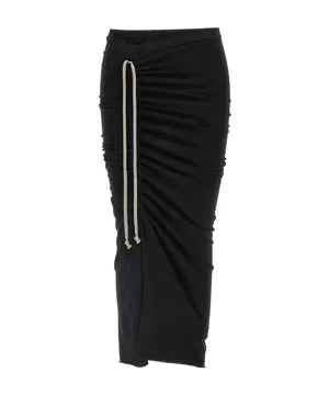 Rick Owens Drawcord Ruched Skirt