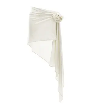 Magda Butrym Magda Butrym Asymmetrical Draped Mini Skirt Cream