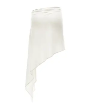 Magda Butrym Asymmetrical Draped Mini Skirt - Cream