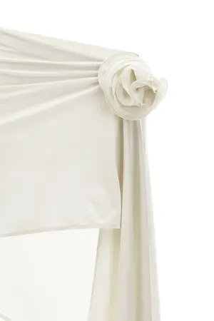 Magda Butrym Asymmetrical Draped Mini Skirt - Cream