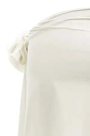 Magda Butrym Asymmetrical Draped Mini Skirt - Cream