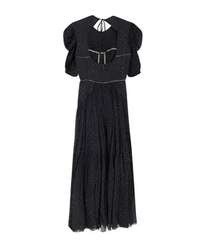 Isabel Marant Étoile Polka Dot Puff Sleeve Crewneck Dress