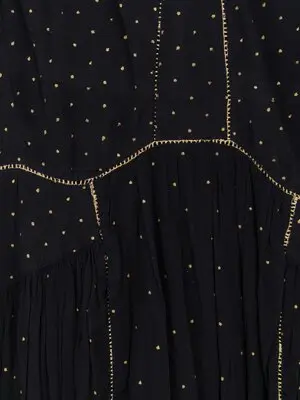 Isabel Marant Étoile Polka Dot Puff Sleeve Crewneck Dress