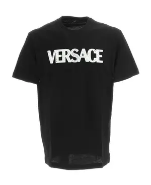 Versace Logo Detailed Crewneck T-shirt