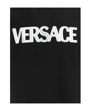 Versace Logo Detailed Crewneck T-shirt