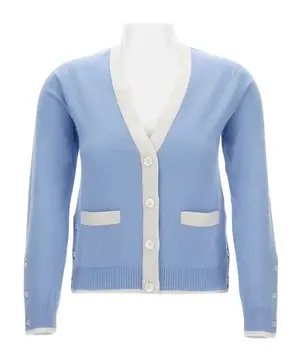 Thom Browne Cashmere Cardigan - Sky Blue