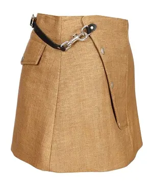 DURAZZI MILANO Raffia Belted Mini Skirt
