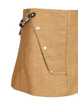 DURAZZI MILANO Raffia Belted Mini Skirt