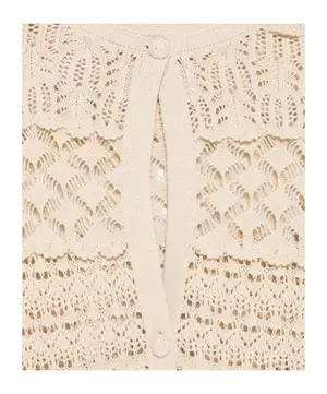SEMICOUTURE Tiered Crochet Cardigan