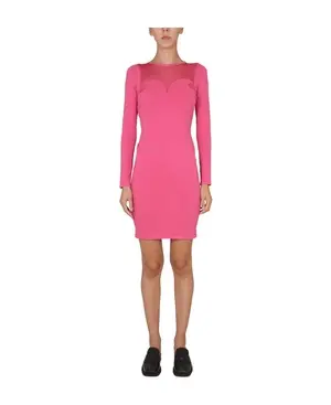 Moschino Long Sleeve Logo Dress