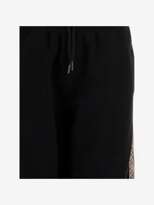 Burberry Drawstring Track Pants With Equestrian Knight Design - Black