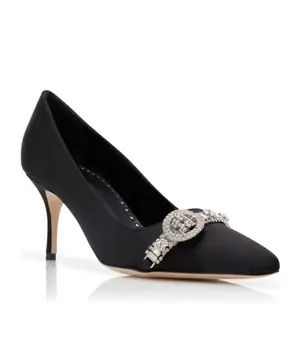 Manolo Blahnik Embellished Pointed Toe Pumps