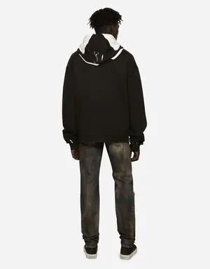 Dolce & Gabbana Dg Logo Zipped Hooded Cardigan