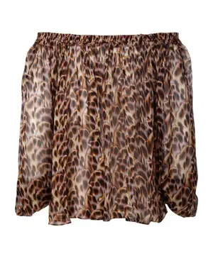 Isabel Marant Étoile Off-shoulder Leopard Print Blouse