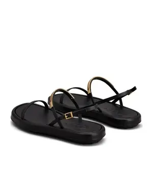 TOD'S Ankle Strap Sandals With Metal Detail - Black