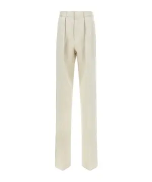 TOM FORD Pleated Straight-leg Trousers - Beige