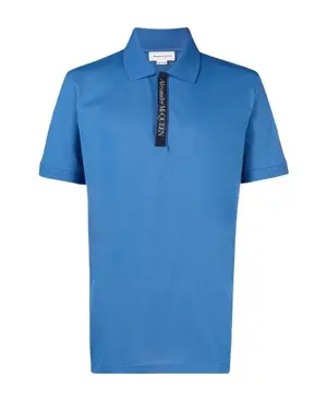 Alexander McQueen Logo-trim Polo Shirt