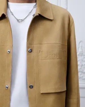 Dior Suede Jacket With Cd Signature - No