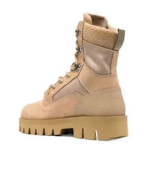 Heron Preston Panelled Lace-up Combat Boots