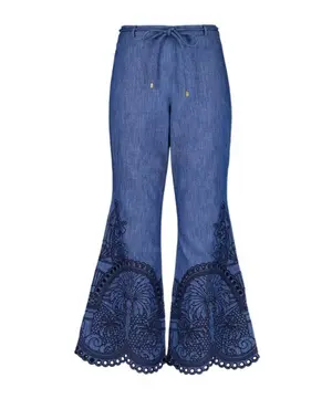 Zimmermann Embroidered Flared Jeans