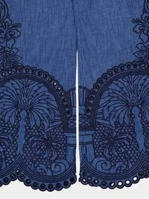 Zimmermann Embroidered Flared Jeans