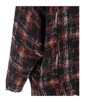 R13 Plaid Distressed Cardigan