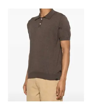Woolrich Knit Short-sleeve Polo Shirt - Brown