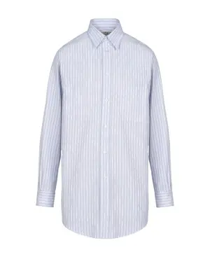 MAISON MARGIELA Pinstripe Cotton Poplin Shirt - White