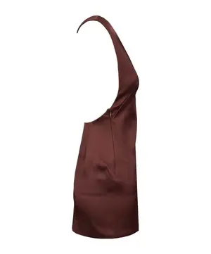 SELF-PORTRAIT Asymmetrical Satin Mini Dress