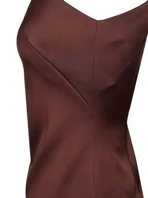 SELF-PORTRAIT Asymmetrical Satin Mini Dress