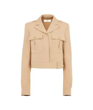 Chloé Cropped Jacket With Logo Detail