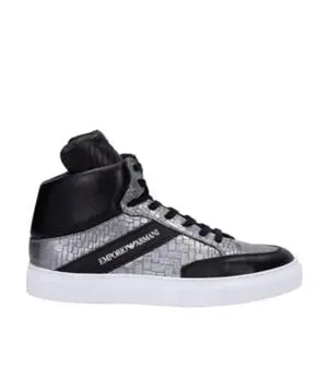 Emporio Armani High Top Sneakers With Logo Detailing