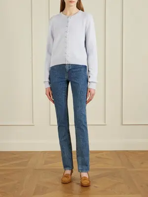 Khaite Everheart Cashmere Cardigan - Light Blue