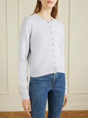 Khaite Everheart Cashmere Cardigan - Light Blue