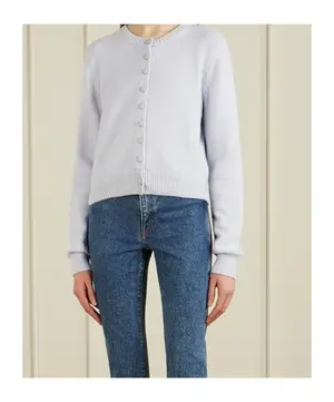 Khaite Everheart Cashmere Cardigan - Light Blue