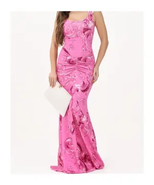 Versace Barocco Buckle Maxi Dress