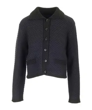 Arch4 Ribbed Cardigan With Front Buttons