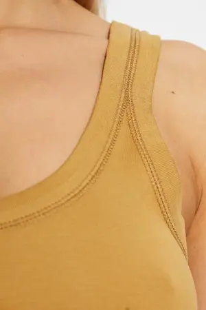 LEMAIRE Crewneck Sleeveless Top - Yellow