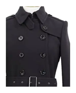 Burberry Logo Trench Coat - Black