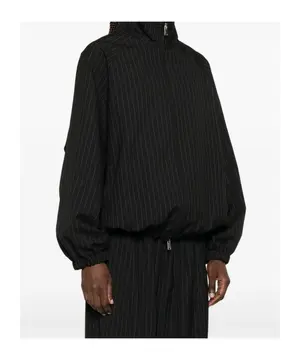 THE FRANKIE SHOP Long-sleeved Zip-up Jacket With Elastic Cuffs And Hem - Black